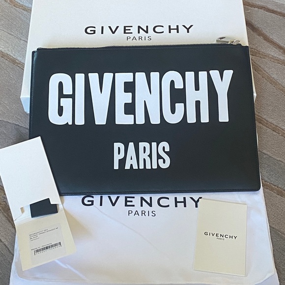 Givenchy | Bags | Givenchy Iconic Print Leather Pouchclutch | Poshmark